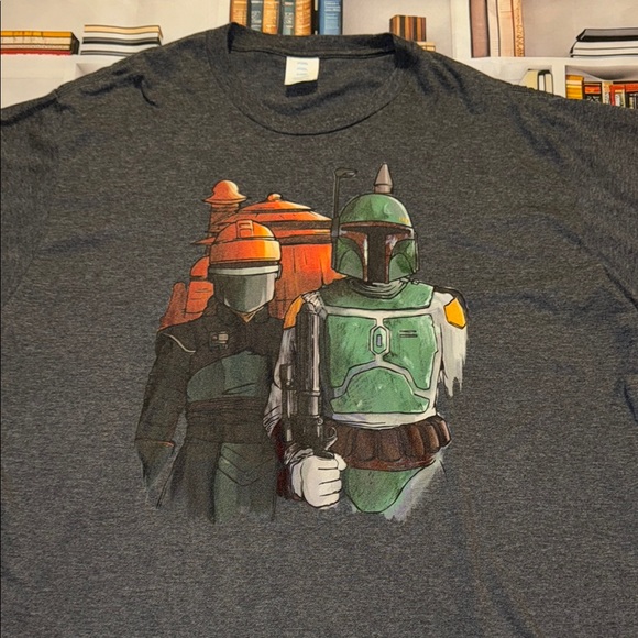 Shirts | Star Wars Baba Fett Gray Graphic Tshirt With Scifi Characters ...
